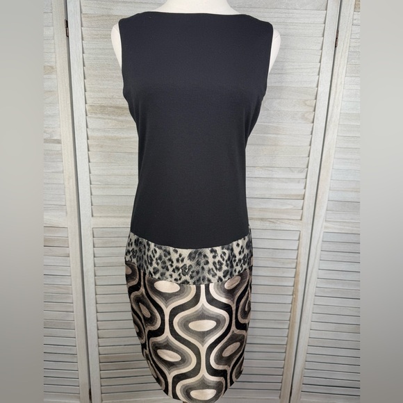 Muse | Dresses | Muse Sleeveless Drop Waist Retro Shift Dress Black ...